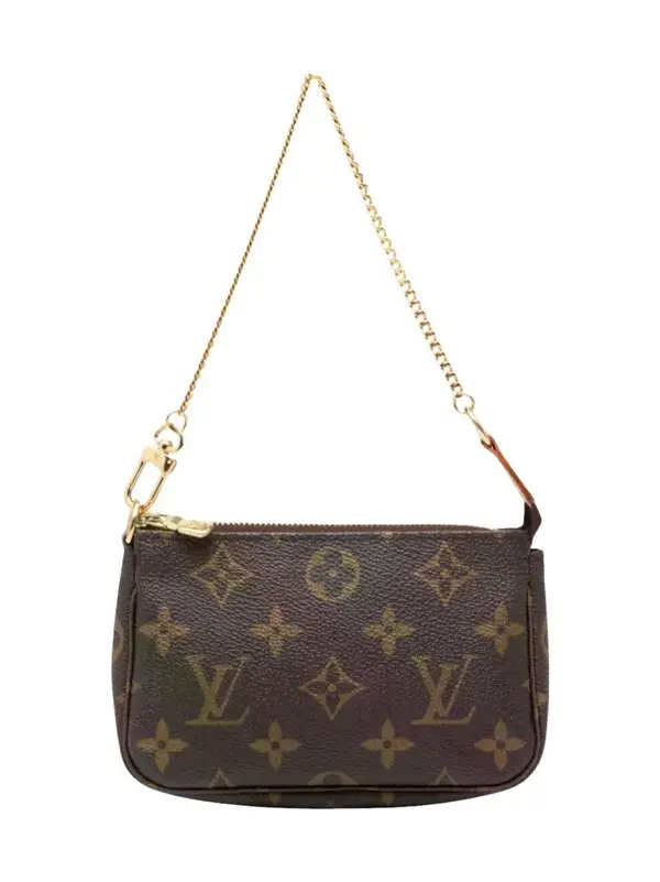 LOUIS VUITTON 2007 Monogram Mini Pochette Accessoires Handbag - Brown
