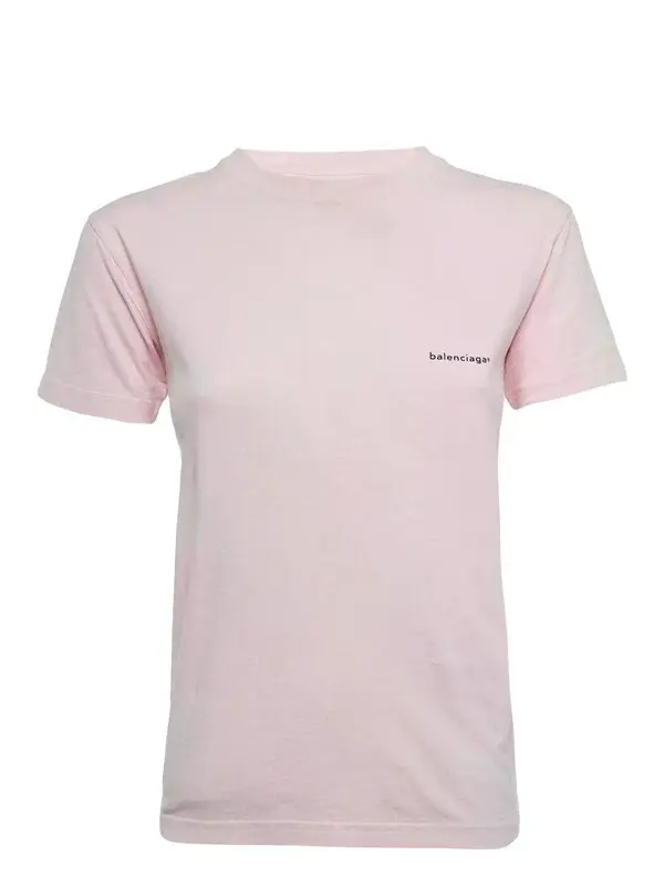 Balenciaga Logo-detailed T-shirt - Pink