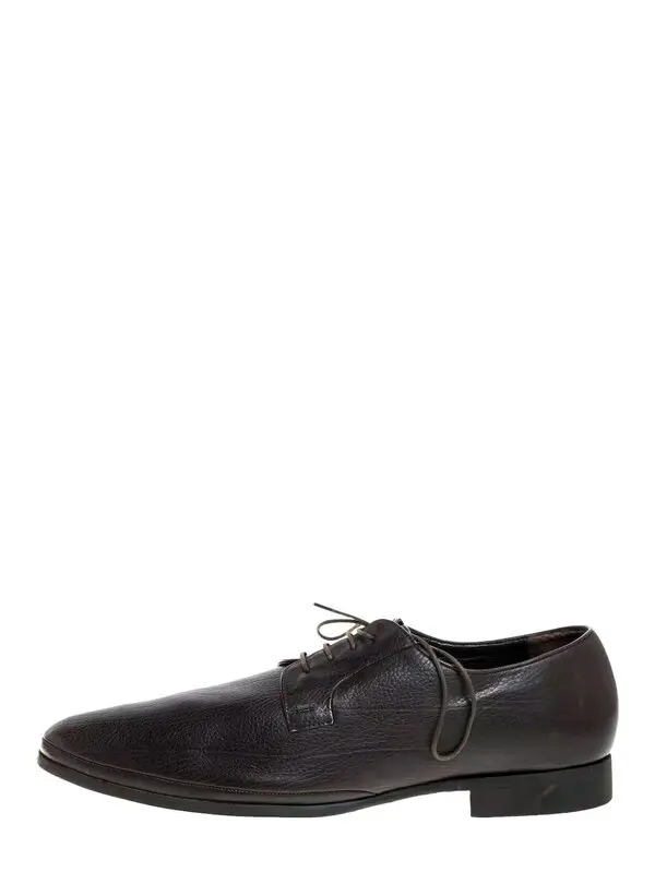 Giorgio Armani Leather Oxford Shoes - Brown