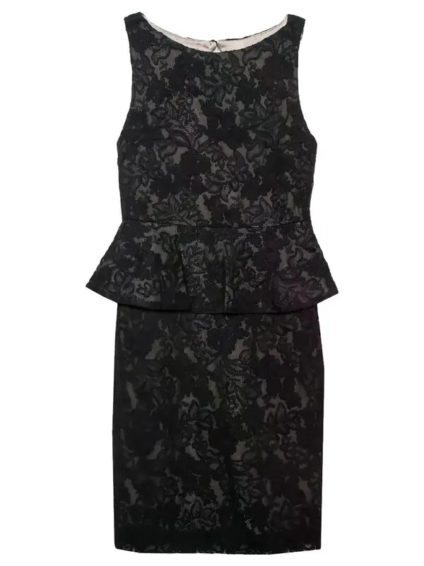Alice + Olivia Josephine Peplum Dress - Black