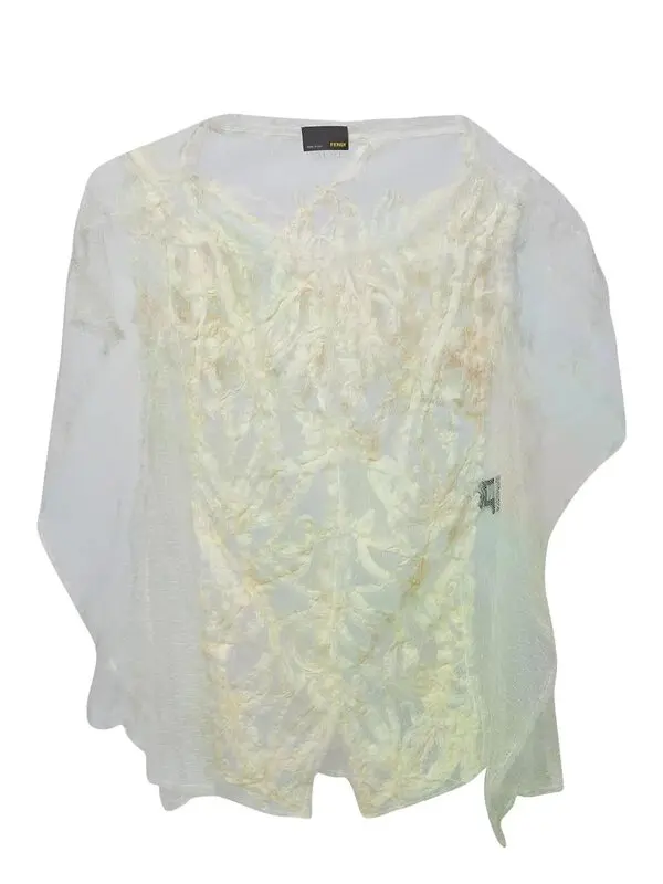 Fendi Embroidered Blouse - Neutrals