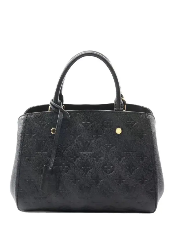 LOUIS VUITTON 2015 Monogram Empreinte Montaigne Bb Satchel - Black