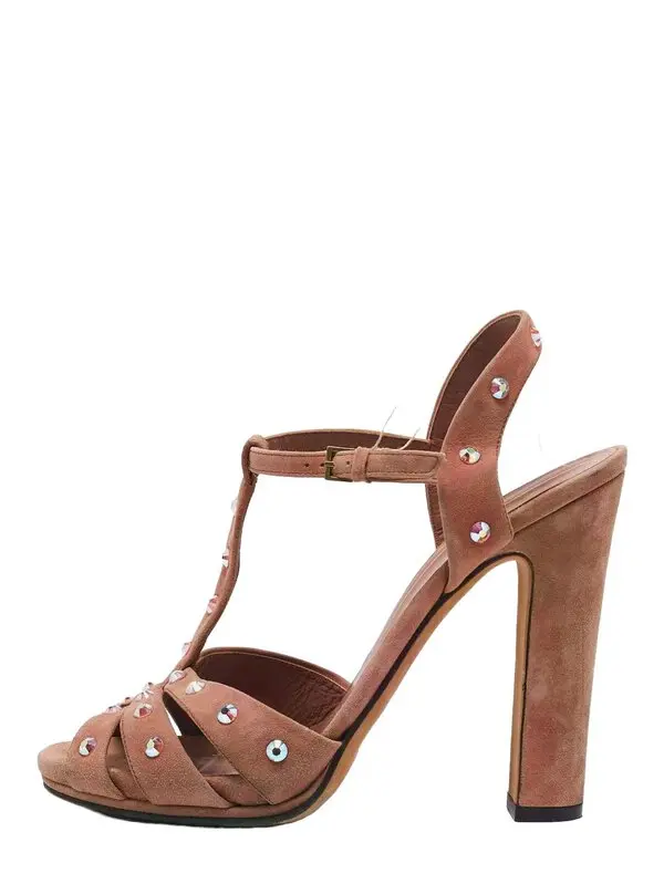 Gucci 135mm Rhinestone-embellished Sandals - Pink