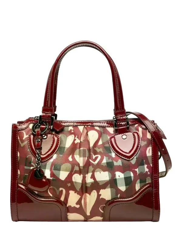 Burberry House Check Heart Satchel - Brown