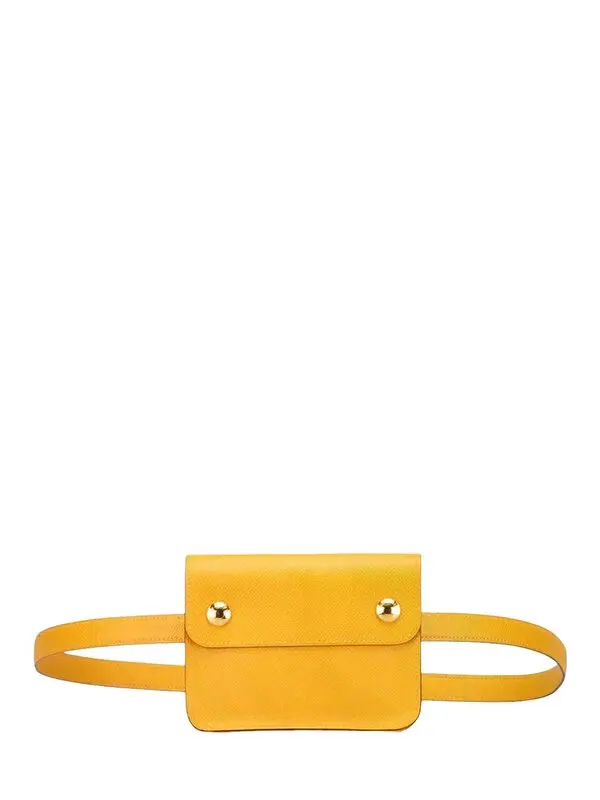 Hermès 1997 Courchevel Pochette Belt Bag - Yellow