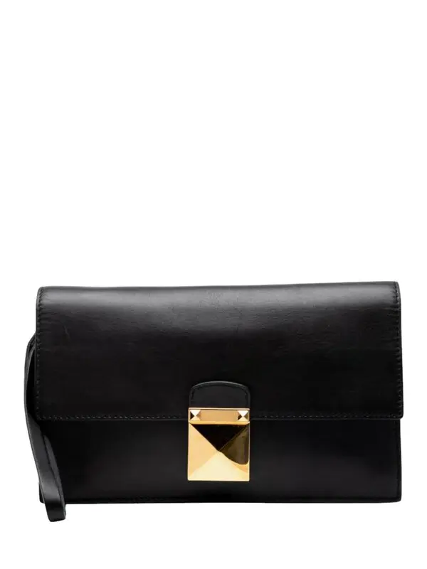 Valentino Garavani Rockstud Wristlet Clutch Bag - Black