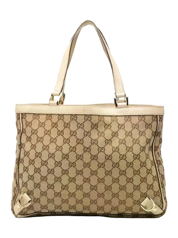 Gucci Gg Canvas Abbey D-ring Tote Bag - Brown