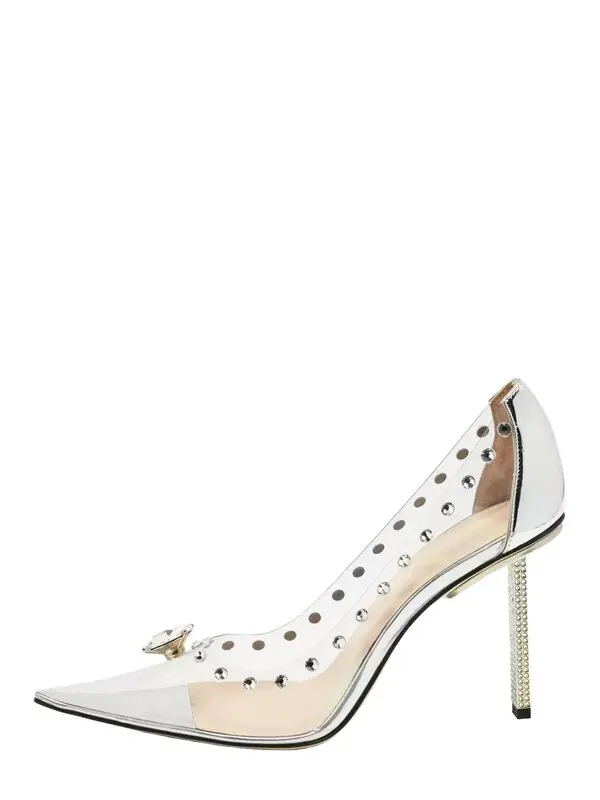 Mach & Mach 100mm Crystal-embellished Pumps - Neutrals
