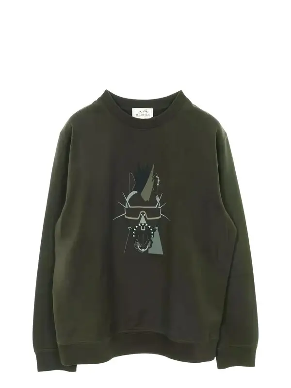Hermès Graphic Print Sweatshirt - Black