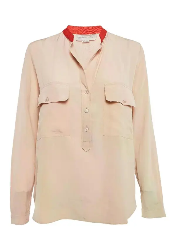 Stella McCartney Pockets Silk Blouse - Neutrals