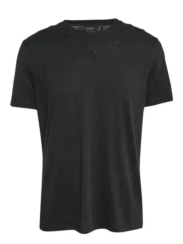 Givenchy Star-embroidery Cotton T-shirt - Black
