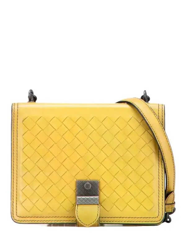 Bottega Veneta Small Nappa Intrecciato Runway Shoulder Bag - Yellow