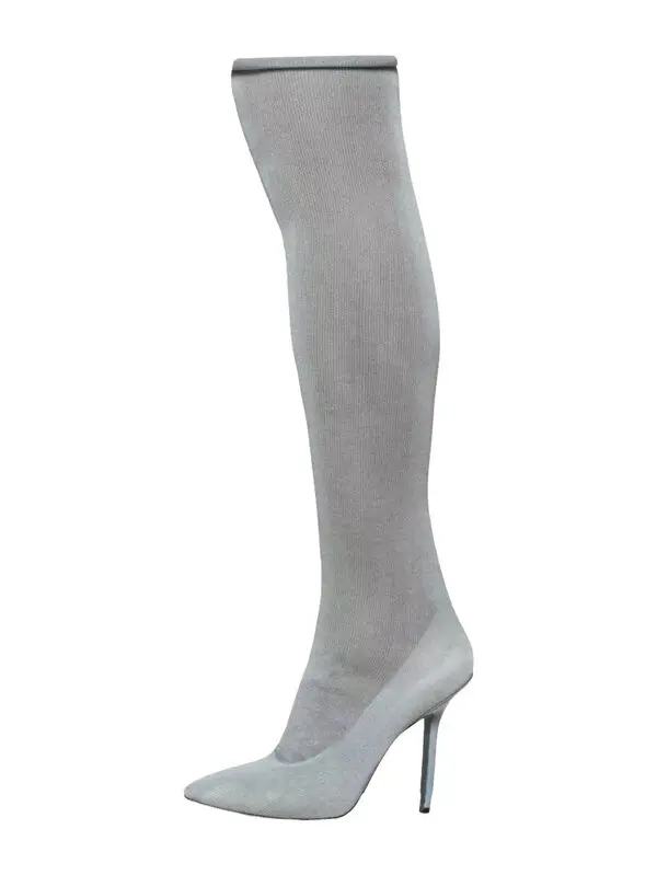 Vetements Thigh-high Heeled Boots - Grey