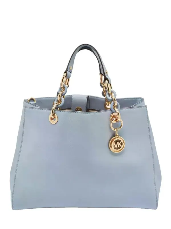 Michael Kors Cynthia Leather Tote Bag - Blue