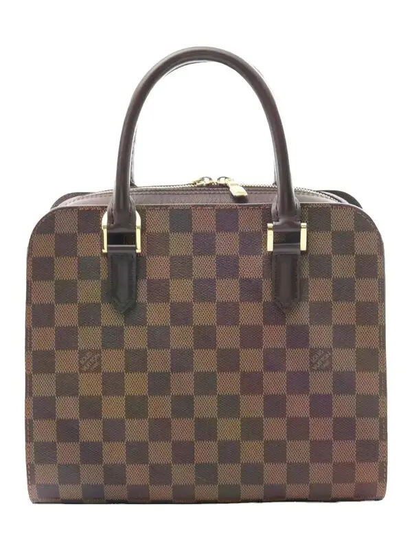 LOUIS VUITTON 2003 Damier Ebene Triana Handbag - Brown
