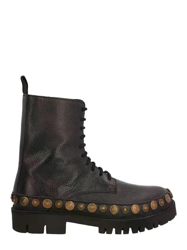 Moschino Studded Leather Boots - Black