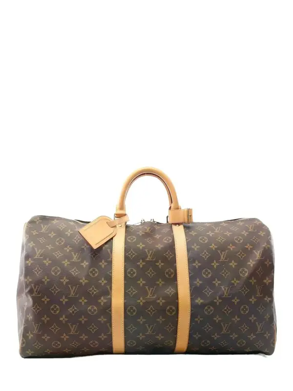 LOUIS VUITTON 1998 Keepall Bandoulière 55 Monogram Holdall - Brown