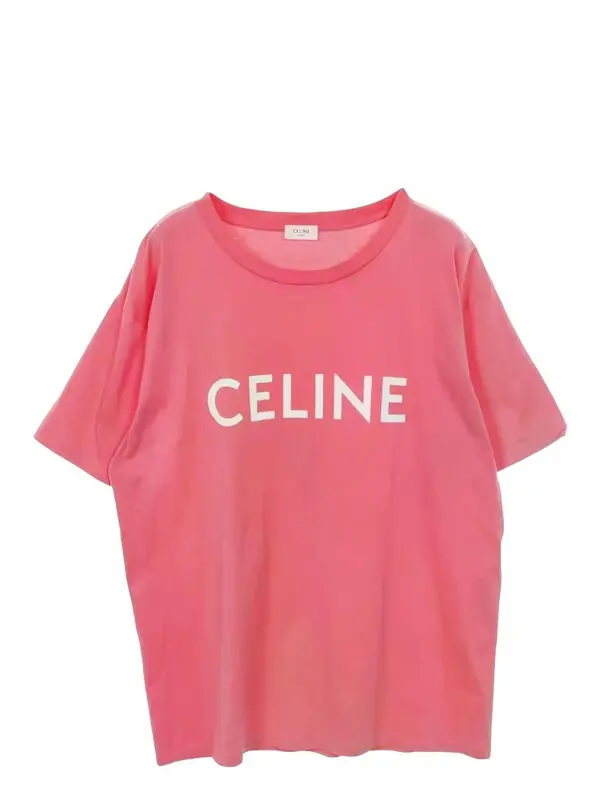 Celine 2010s Logo-print T-shirt - Pink