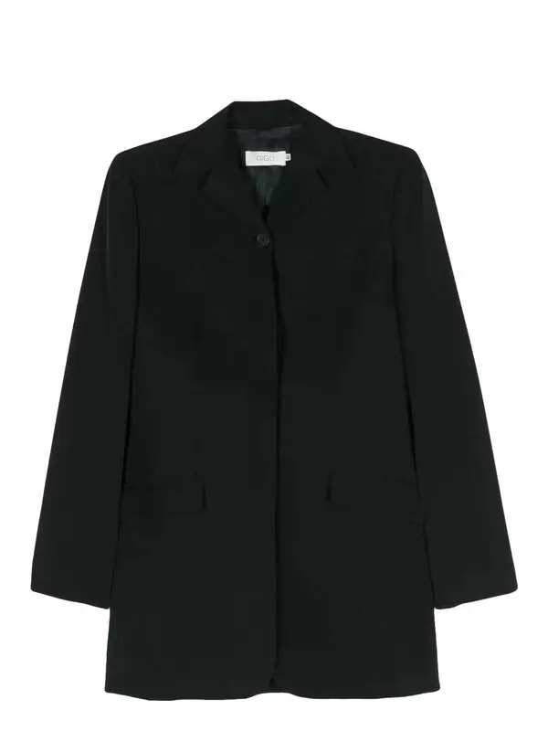ROMEO GIGLI 1990s Single-breasted Long Blazer - Black