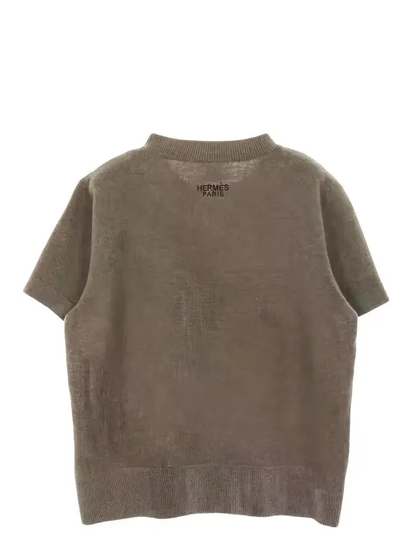 Hermès Crewneck Knit Top - Brown