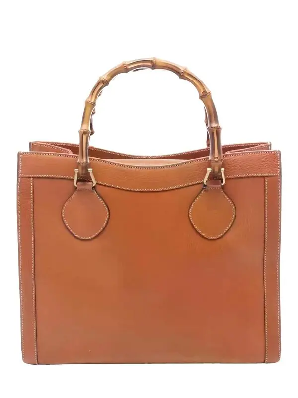 Gucci 2000s Diana Bamboo-handle Tote Bag - Brown
