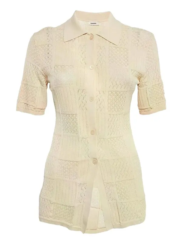 Sandro Knitted Shirt - Neutrals