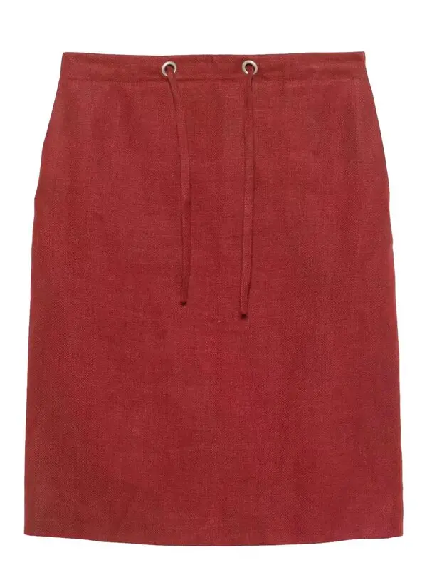 Hermès 2010s Twill-weave Mini Skirt - Red