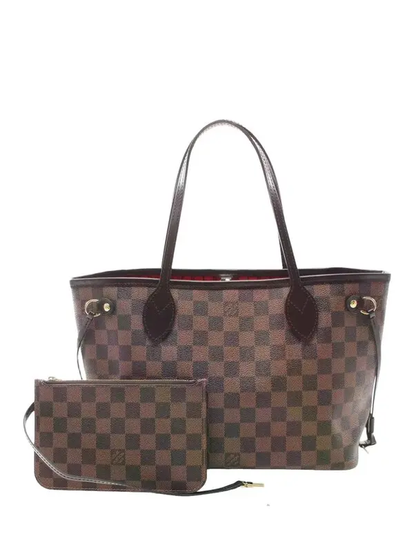 LOUIS VUITTON Damier Ebene Neverfull Pm Tote Bag - Brown