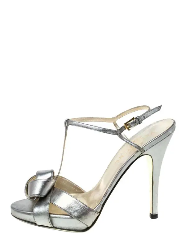 Valentino Garavani 120mm Bow-detail Sandals - Grey