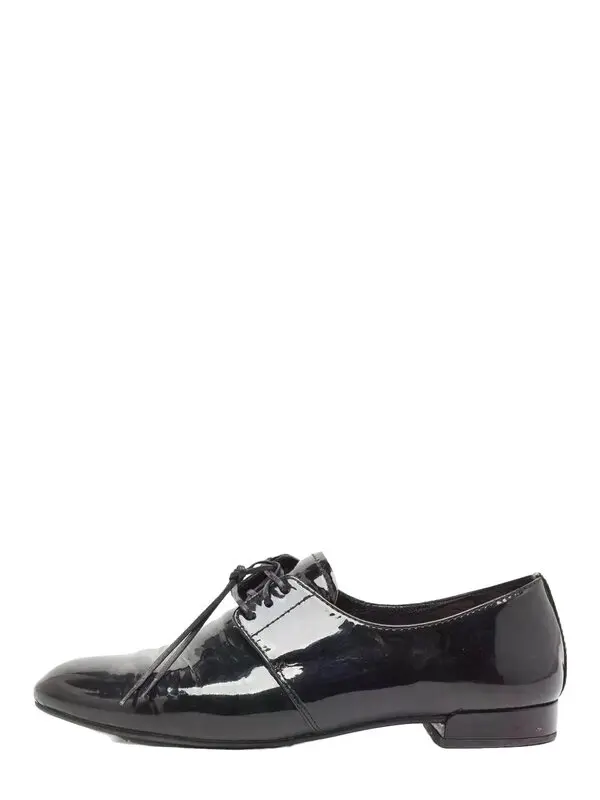 Prada Leather Derby Shoes - Black
