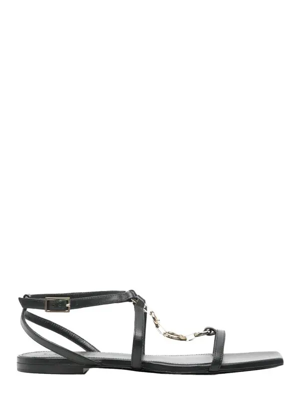 LANVIN Chain-link Detail Sandals - Black