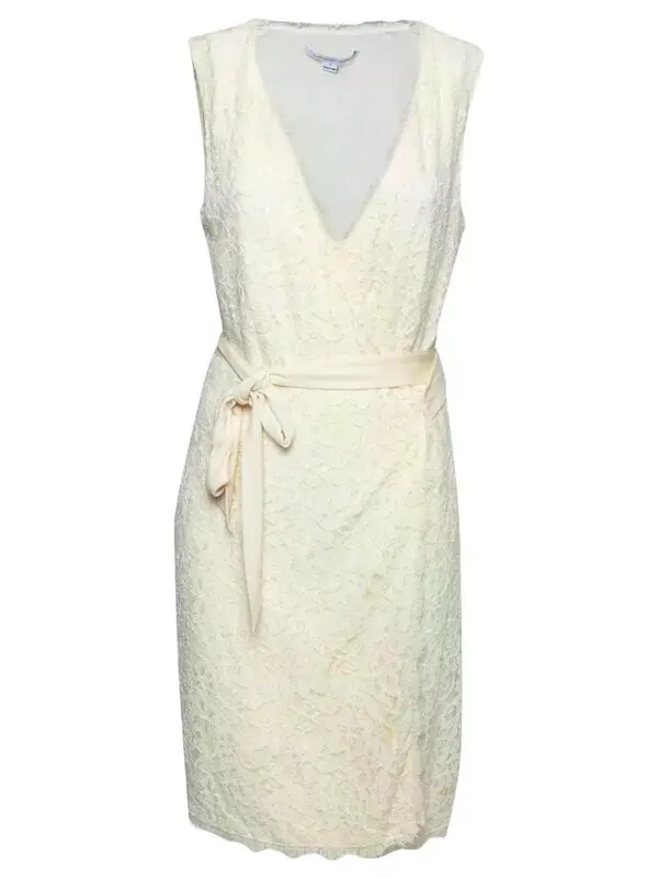 Diane Von Furstenberg Lace Wrap Dress - Neutrals