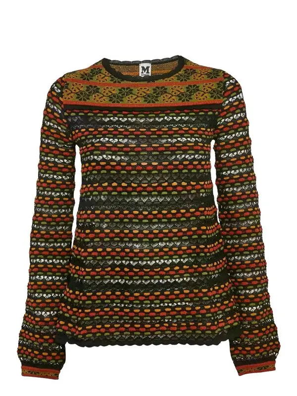 Missoni Intarsia-pattern Knit Top - Black