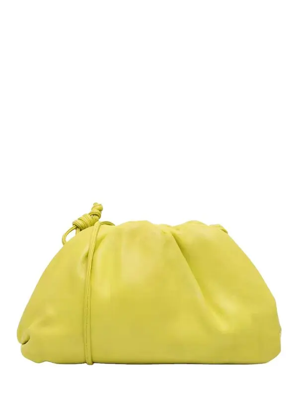 Bottega Veneta 2012-2025 Lambskin The Mini Pouch Crossbody Bag - Yellow