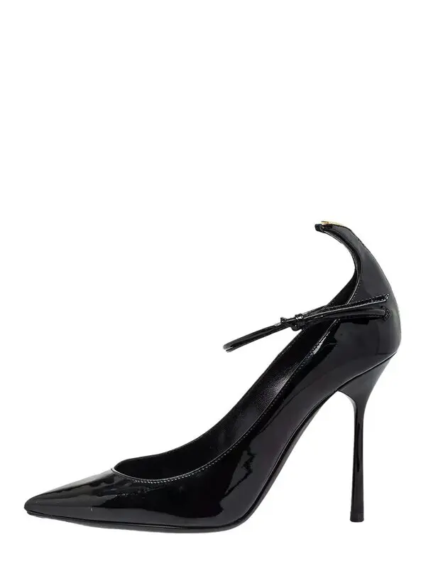 Saint Laurent 95mm Leather Heeled Pumps - Black