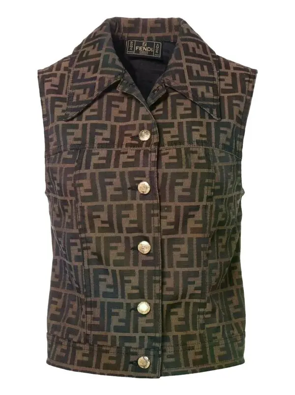 Fendi Zucca Vest - Brown