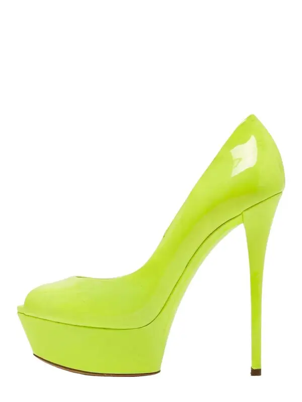 Casadei 140mm Daisy Platform Pumps - Green