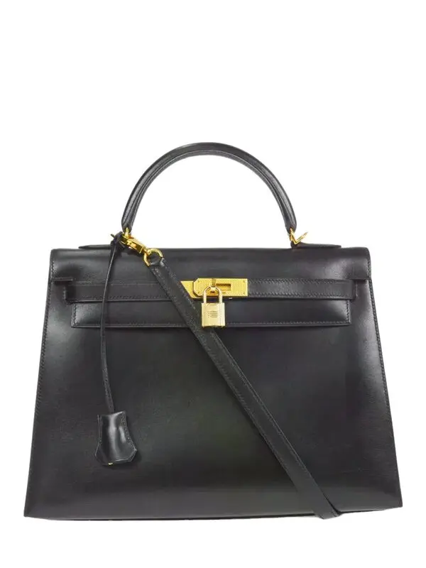 Hermès 2004 Kelly 32 Sellier Two-way Handbag - Black
