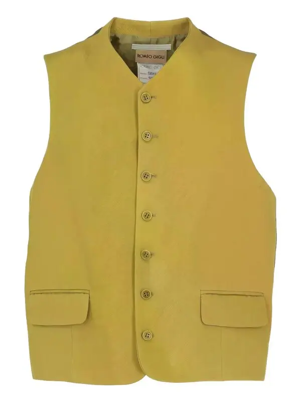 ROMEO GIGLI 1997 Single-breasted Waistcoat - Yellow