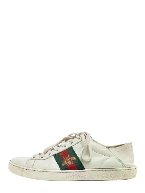 Gucci Embroidered Low-top Sneakers - White