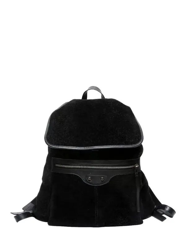 Balenciaga 2010s Rock Suede Backpack - Black