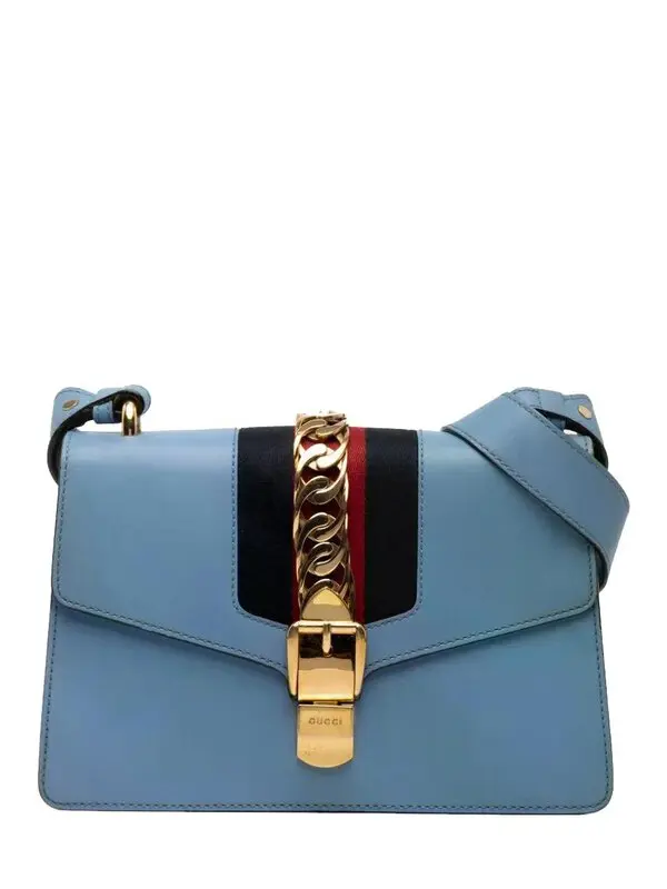 Gucci 2016-2025 Small Sylvie Web Satchel - Blue