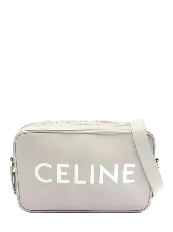 Celine 2010s Logo-print Messenger Bag - Grey