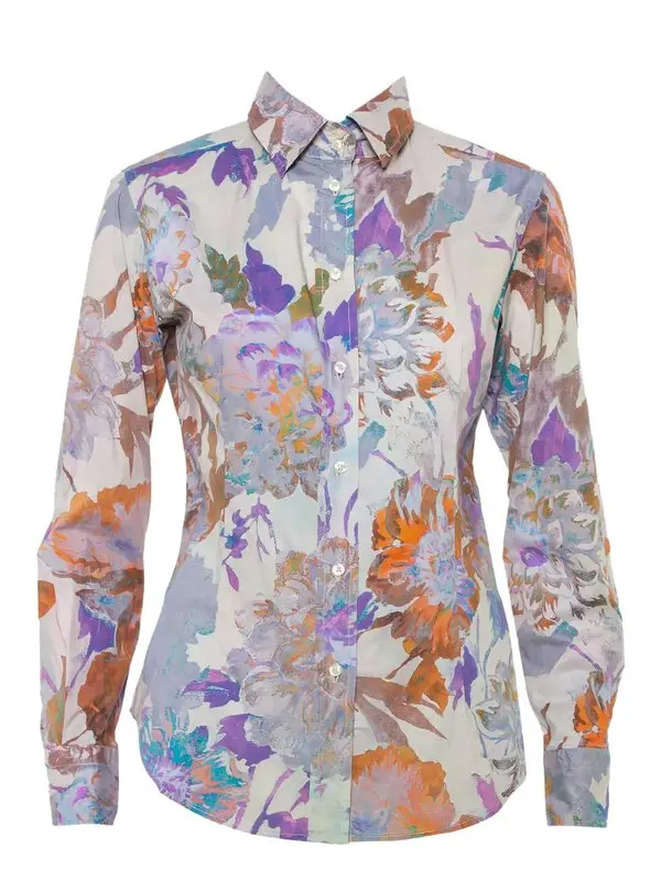 Etro Floral-print Shirt - Purple