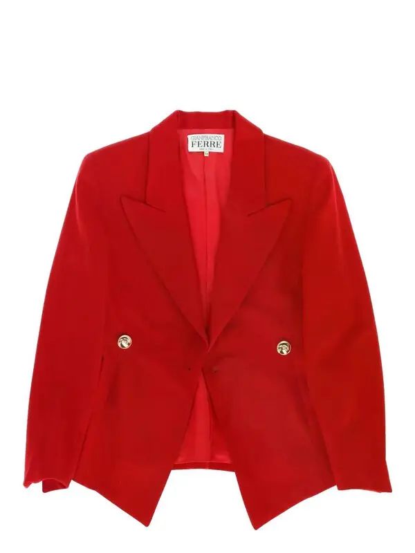 Gianfranco Ferre 1980s Peak-lapel Blazer - Red