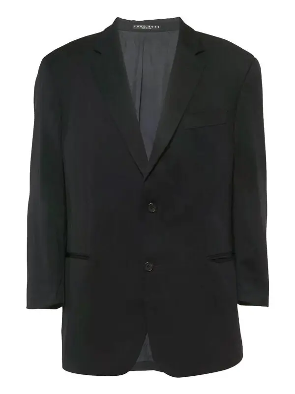 BOSS Single-breasted Wool Blazer - Blue
