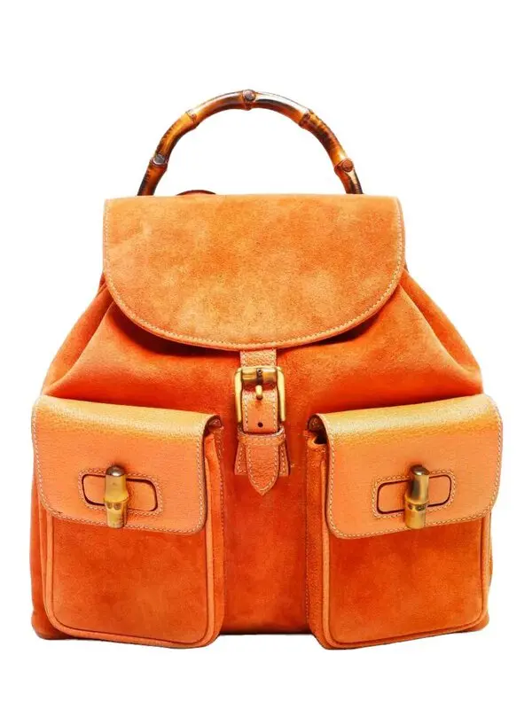 Gucci 1990-2000 Bamboo Backpack - Orange