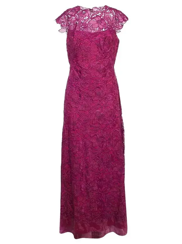 Tadashi Shoji Floral Lace Maxi Dress - Purple