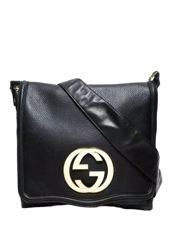 Gucci Interlocking G Shoulder Bag - Black