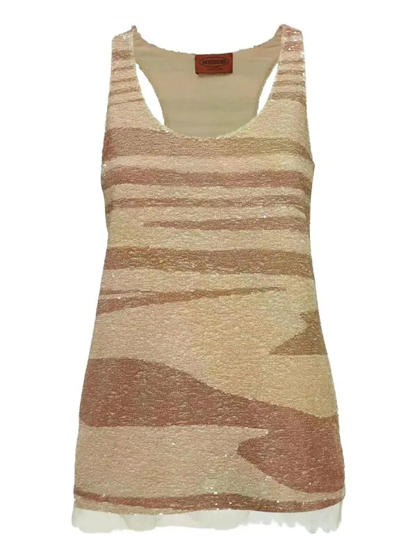 Missoni Sequin-embellished Tank Top - Neutrals